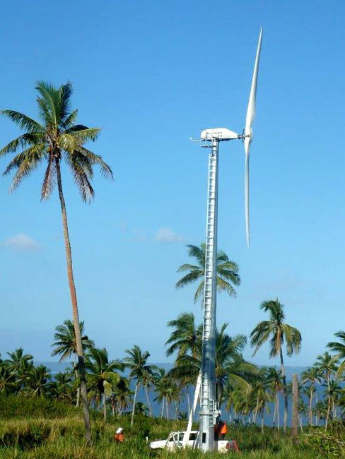 Tonga's first wind turbine stands in Nakolo | Matangi Tonga