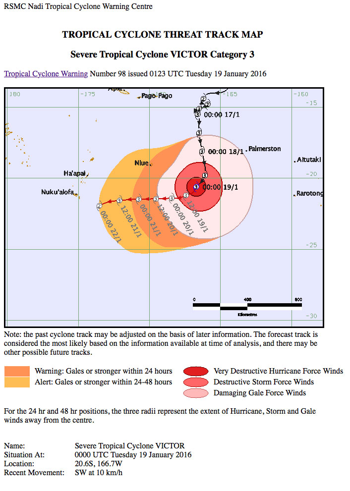 TC Victor warning for Niue | Matangi Tonga