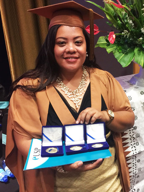 Three gold medals for Tongan USP graduate | Matangi Tonga