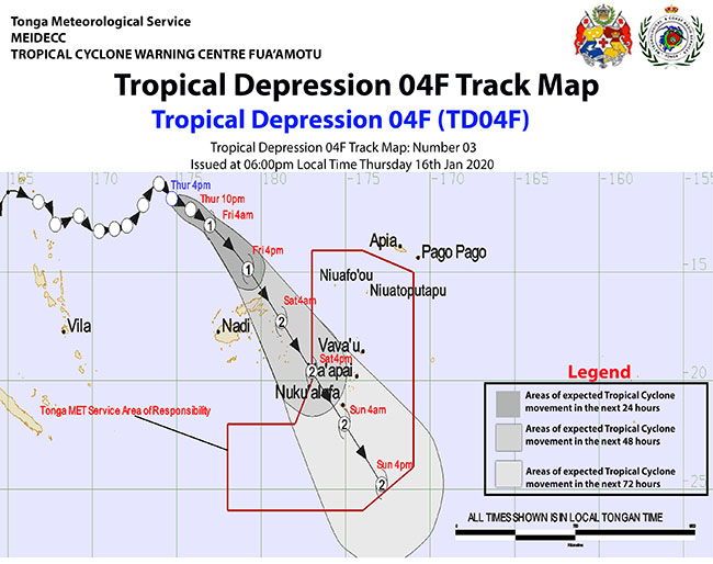 Tropical Cyclone Alert remains in force for Tonga | Matangitonga