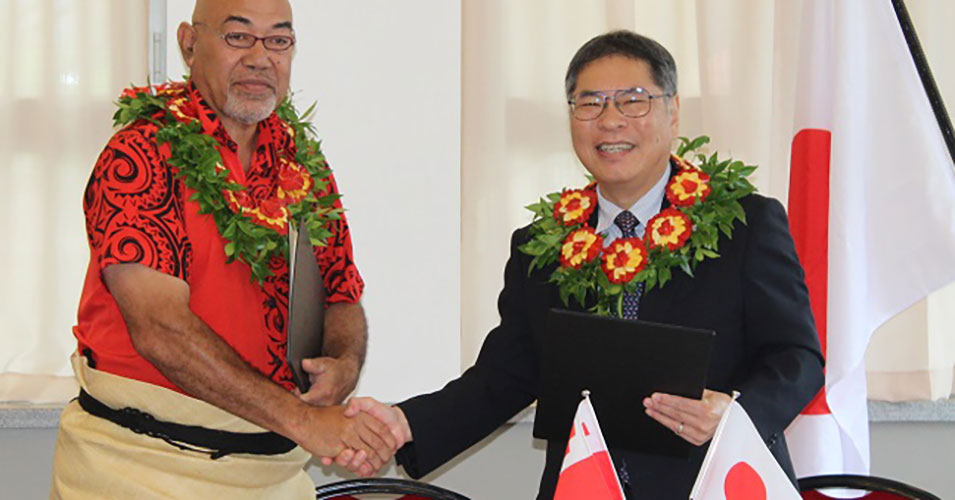 Four new community projects funded by Japan | Matangi Tonga