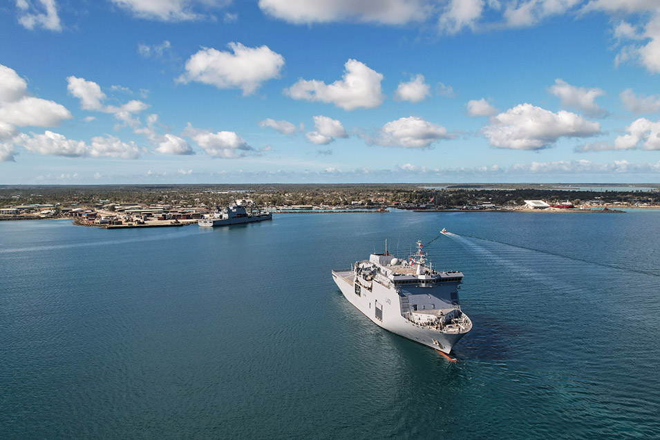 NZ Navy ships leave Tonga after relief efforts | Matangi Tonga