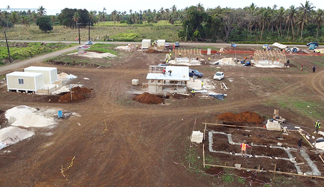 New homes construction underway for tsunami evacuees | Matangi Tonga