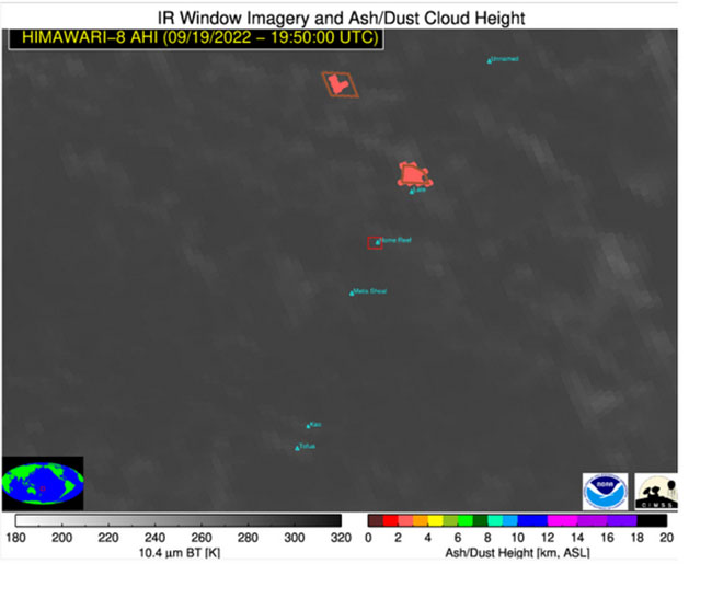 Home Reef Volcano new ash eruption low risk to Vava'u and Ha'apai ...