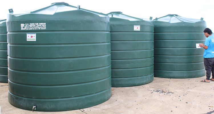 Water tanks for Niuafo‘ou island | Matangi Tonga