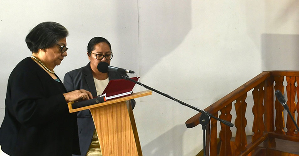 'Alisi Taumoepeau sworn in as Interim Ombudsman | Matangi Tonga