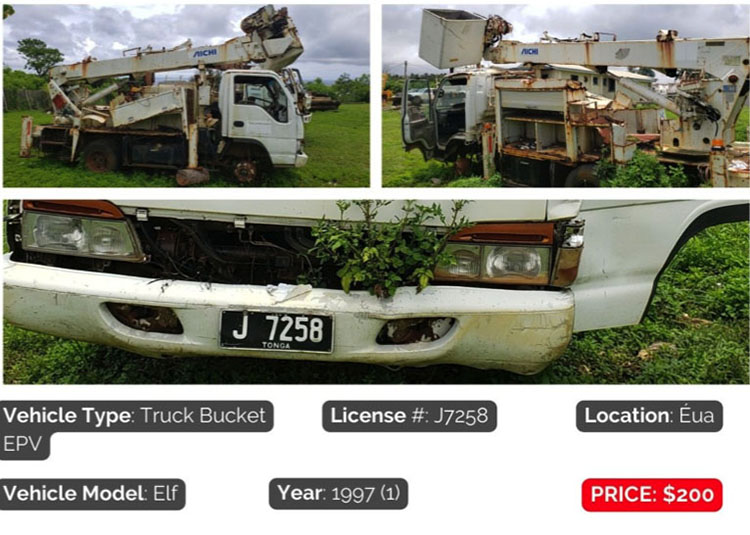 7086 Tonga Power Ltd vehicle tender 12-26 January 2023 | Matangi Tonga