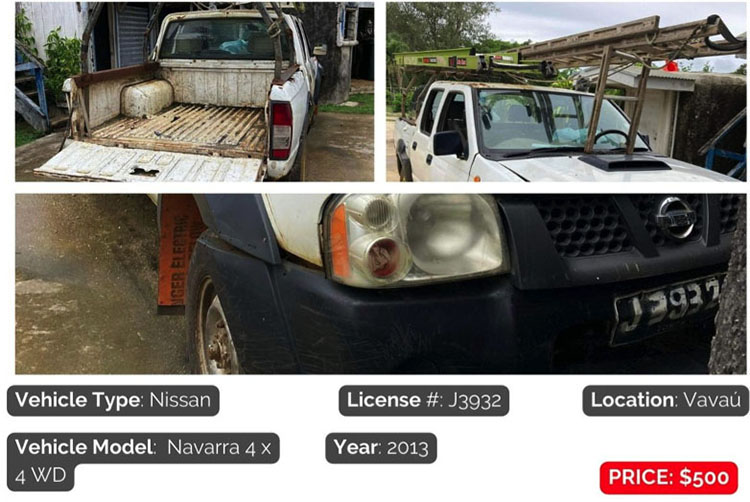 7086 Tonga Power Ltd vehicle tender 12-26 January 2023 | Matangitonga