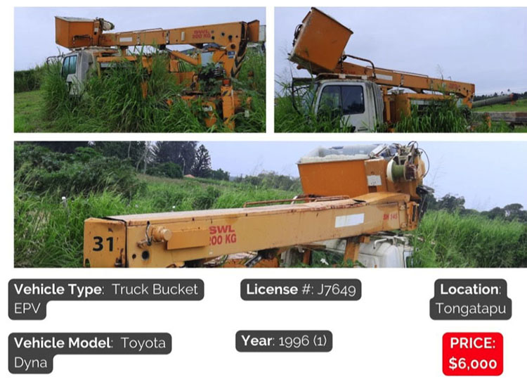 7086 Tonga Power Ltd vehicle tender 12-26 January 2023 | Matangi Tonga