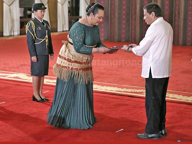 Princess Angelika presents Letters of Credence to President Duterte ...