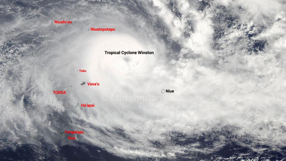 TC Winston, Cat. 4, threatens Vava'u | Matangi Tonga