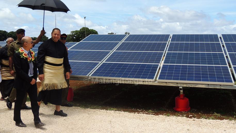 King commissions Tonga's largest solar farm | Matangi Tonga