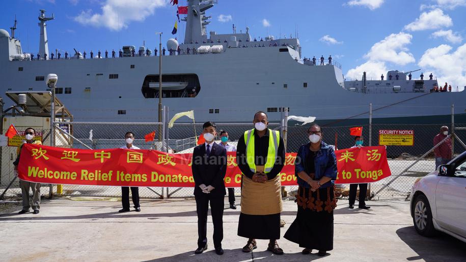 Two Chinese navy ships arrive with 500 prefab homes and relief ...