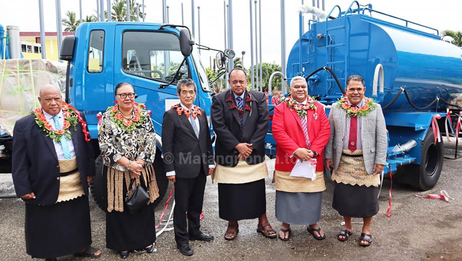 Japan provides asphalt distributor trucks for road works | Matangi Tonga