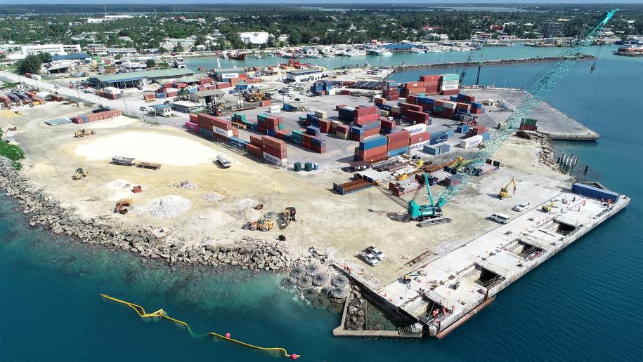 Extensions to Queen Salote Int'l Wharf taking shape | Matangi Tonga