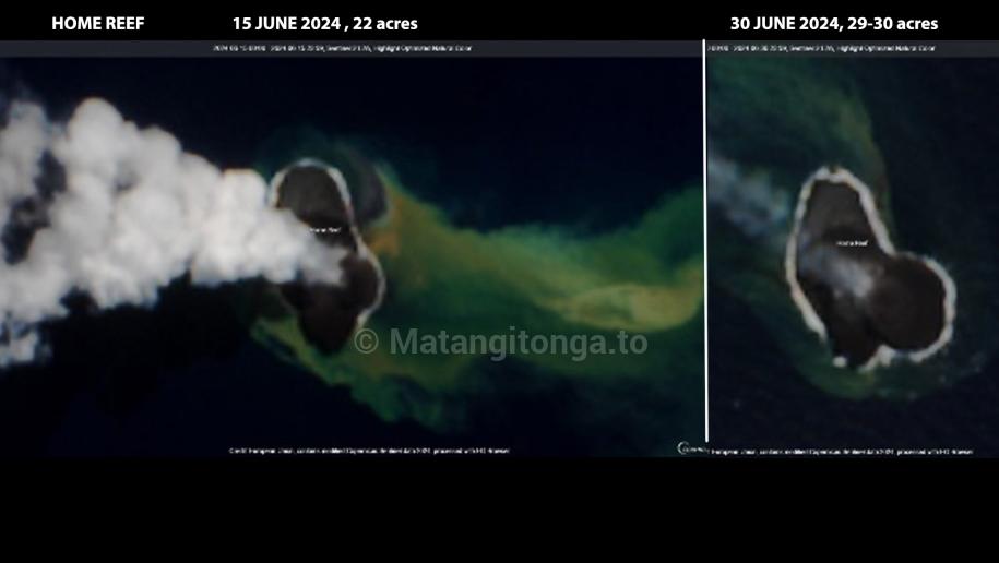Volcanic steam emits from growing Home Reef | Matangi Tonga