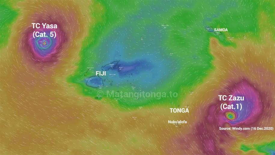 TC Yasa (Cat.5) closes in on Fiji, could affect Tonga over weekend ...